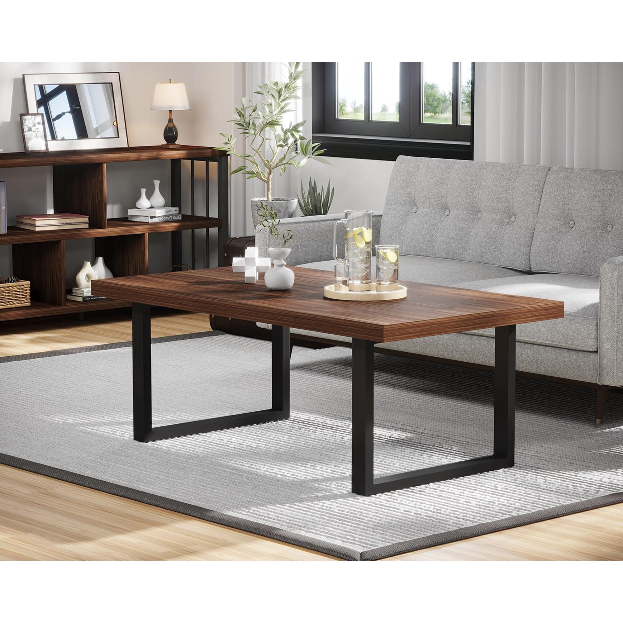 Click here for Nobrand Rustic Coffee Table  Wood And Metal Simple... prices
