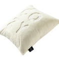 Phantoscope Faux Rabbit Fur Decorative Pillow, COZY Embroidered Winter ...