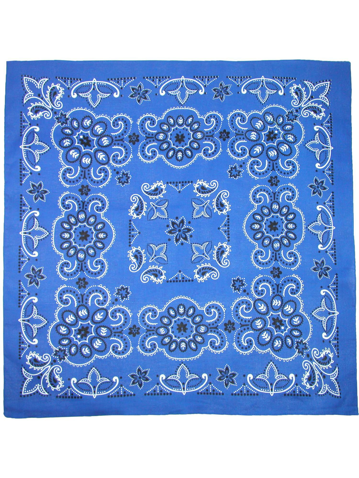 CTM 27 Inch Extra Large Cotton Paisley Bandana (Pack of 6) - Walmart.com