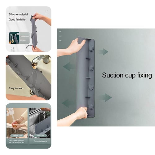 Sink Splash Guard Pressure Adsorption Slope Design Soft Suction Cup ...
