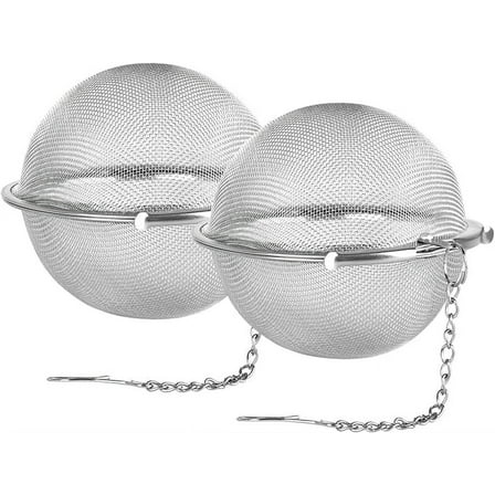 2pcs Stainless Steel Mesh Tea Ball 2.1 Inch Tea Strainers Teas Infuser ...