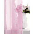 1PC Pink Solid Color Sheer Curtain With Rod Pocket, Lightweight ...