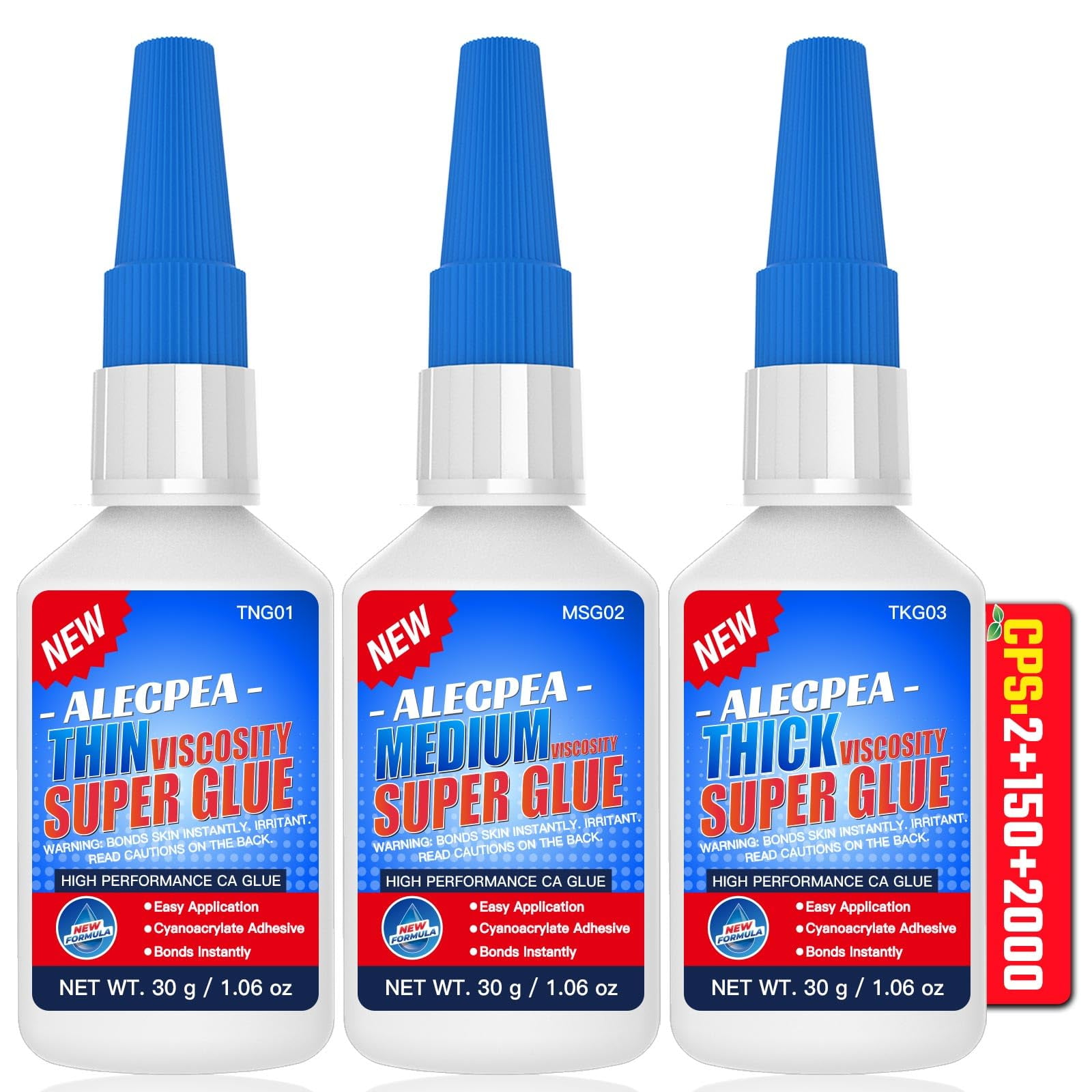 Pegamento CA ALECPEA 90 g (3 oz) 2/150/2000 CPS para madera, vidrio y ...