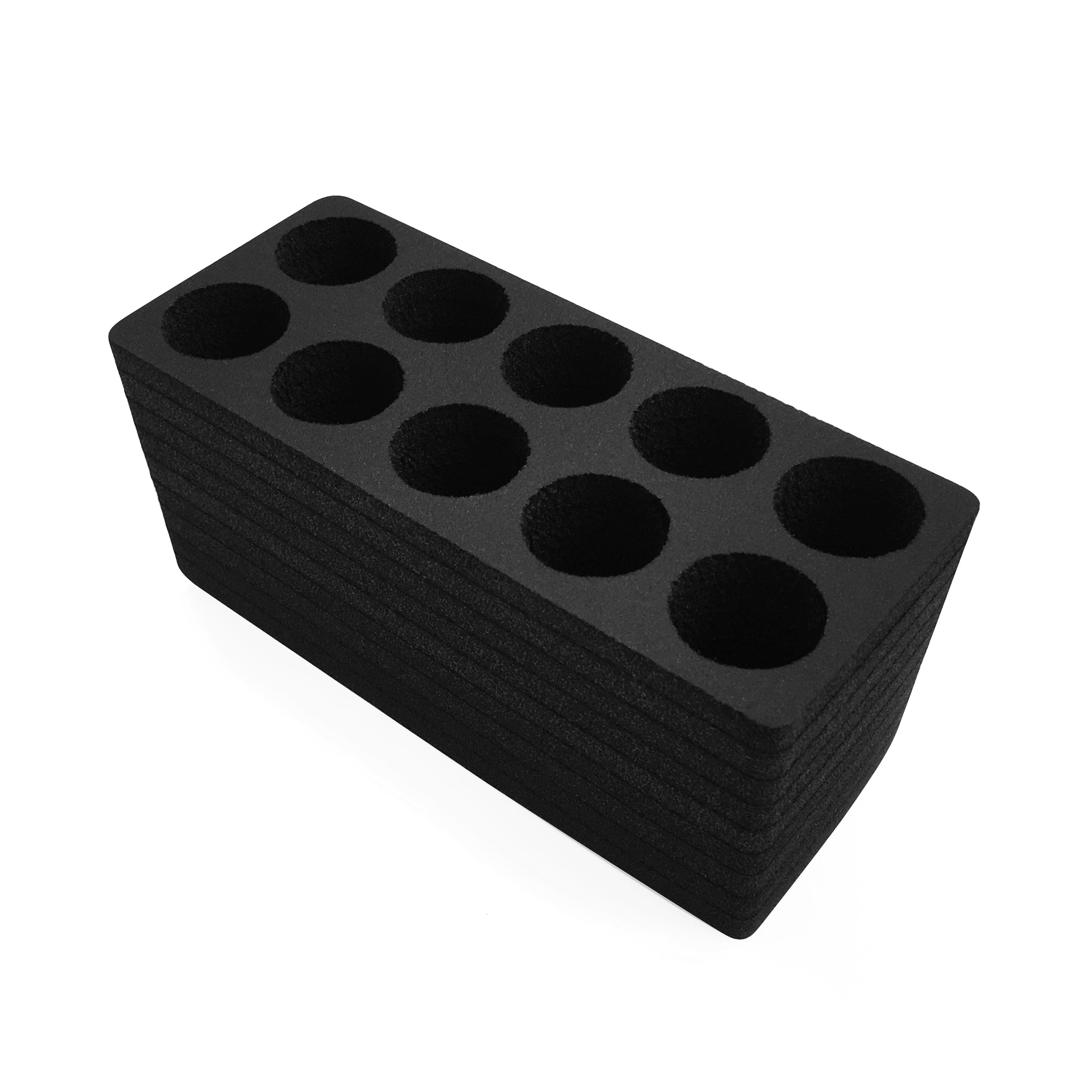 Polar Whale Test Tube Organizer Black Foam Storage Rack Stand Transport ...