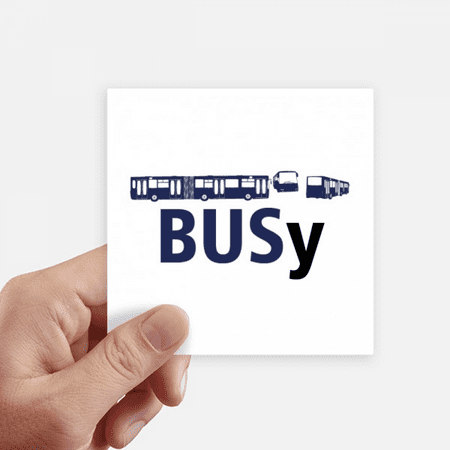 Busy Public Transport Operation Bus Sticker Square Waterproof Stickers ...