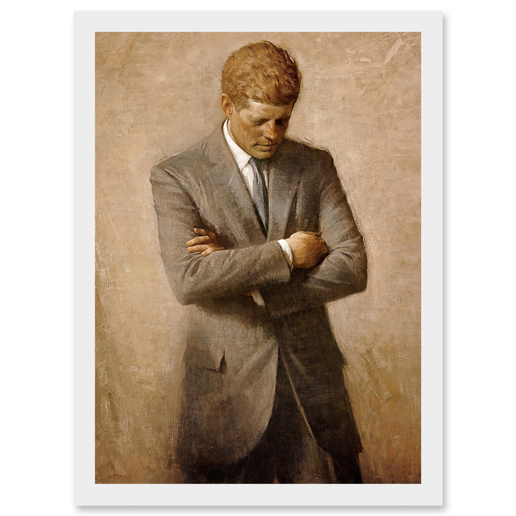 Shikler Official Portrait US President John Kennedy JFK Painting ...