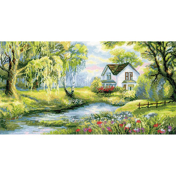Corner of Paradise Counted Cross Stitch Kit, 16" x 9", 14-Count ...