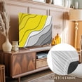 Yellow Grey Ombre TV Cover for 55 Inch Screen,Stretch Fabric Dustproof ...