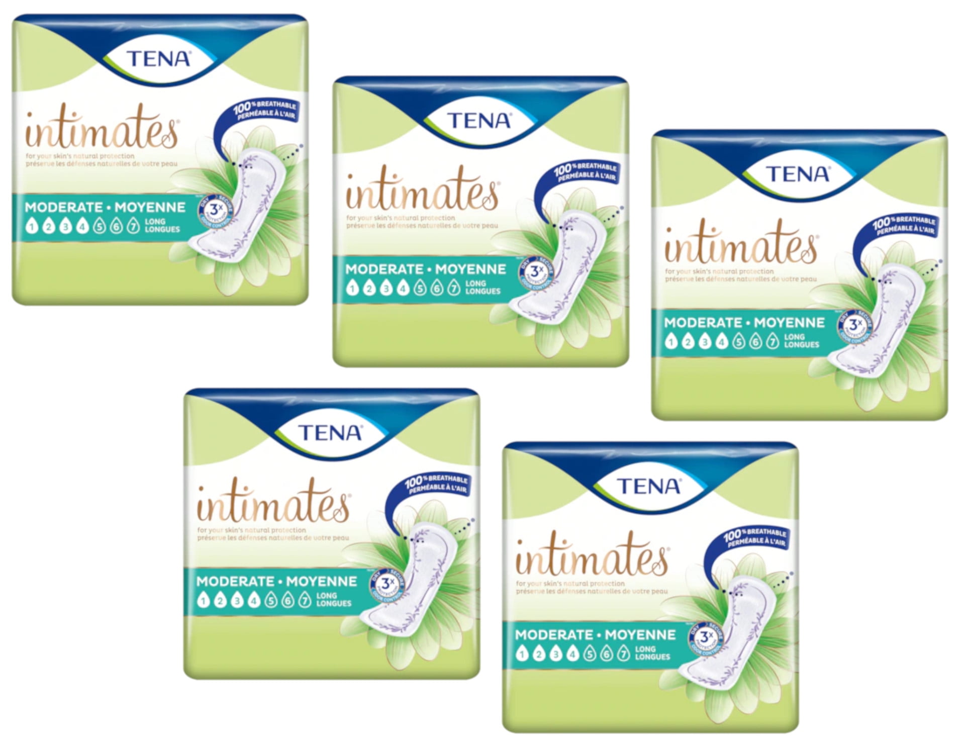 Tena Intimates Moderate Long Incontinence Pads For Women, 60 Count ...