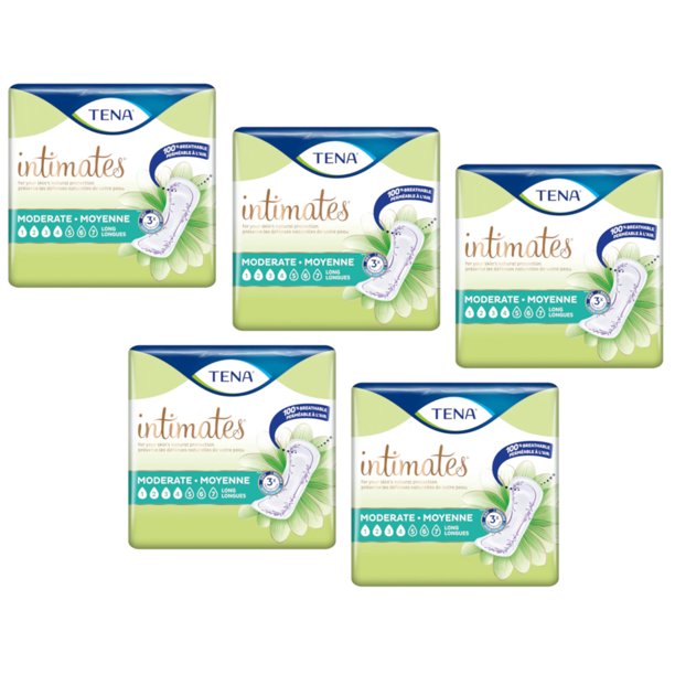 Tena Intimates Moderate Long Incontinence Pads For Women, 60 Count ...