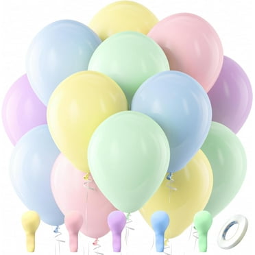 Assorted Rainbow Latex Balloons, 100 Pack 12 inch Round Helium Bright ...