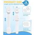 16 Pack Cabinet Locks Baby Proofing, Child Proof Cabinet Locks with 3M ...