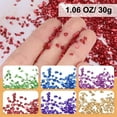 Uxcell 6 Pcs Crushed Glass Chips High Luster Irregular Glass Chips for Nail Arts 1.06 oz Gold ...