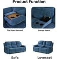 Microfiber Living Room Furniture Set Reclining Sofa Set Loveseat ...