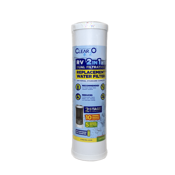 CLEAR2O® RV 2 IN 1 DUAL FILTRATION REPLACEMENT WATER FILTER - CDF1501 ...