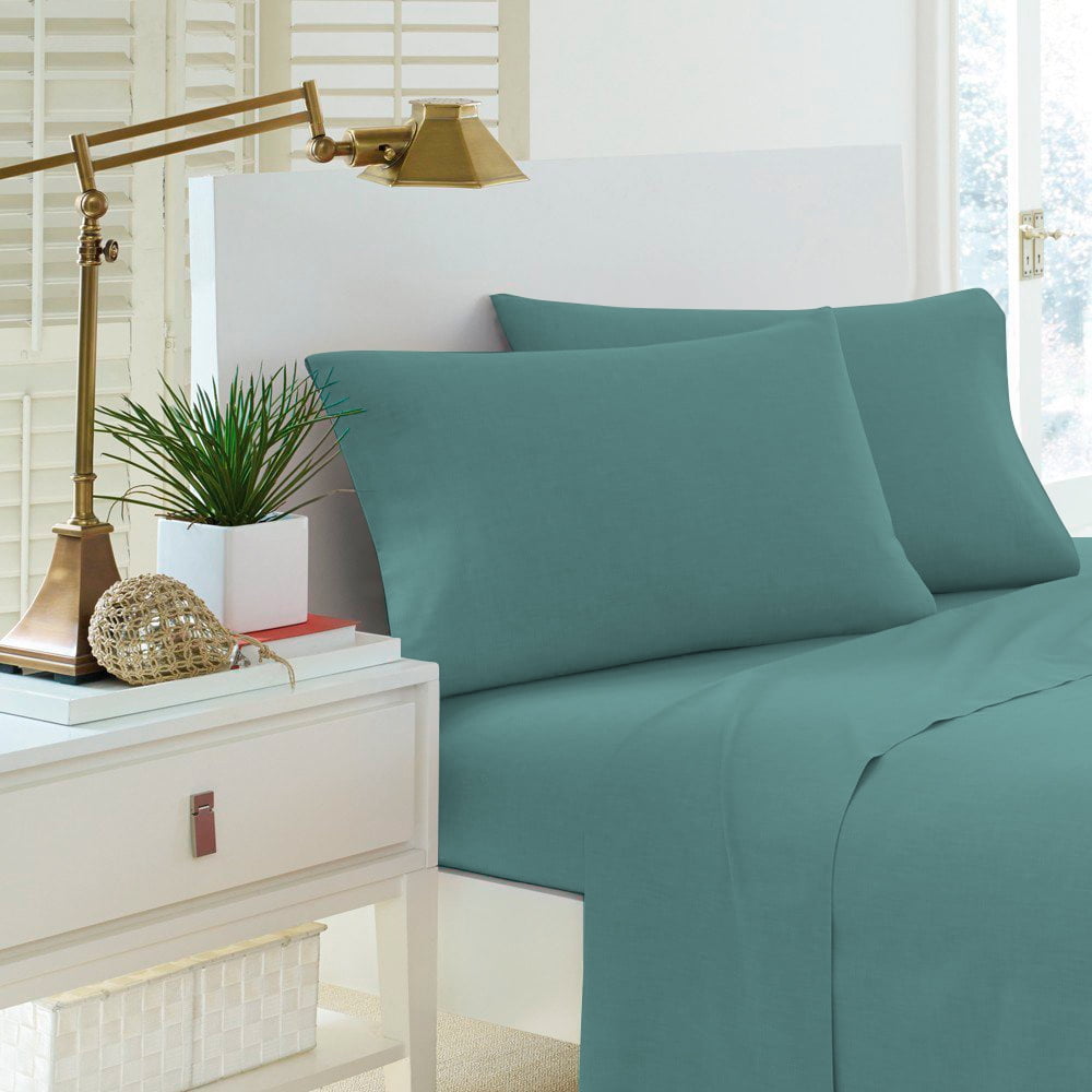 250 Thread Count Egyptian-Quality Cotton Solid Color Sheet Set (Full ...