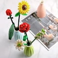Mini Building Blocks Flower Bouquet Set,Artificial Flowers Red Roses ...