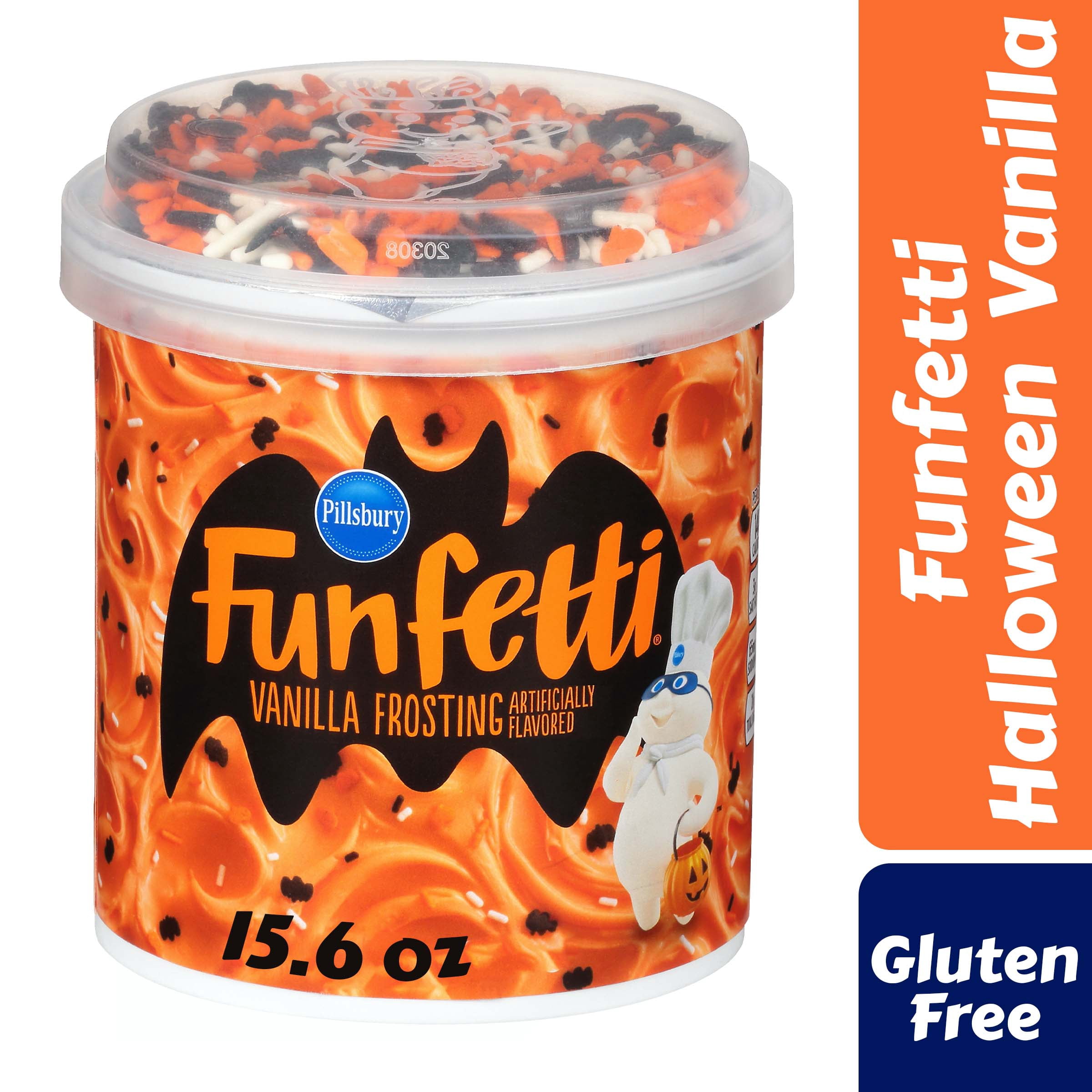 Pillsbury Funfetti Halloween Vanilla Frosting, 15.6 Oz Tub - Walmart.com