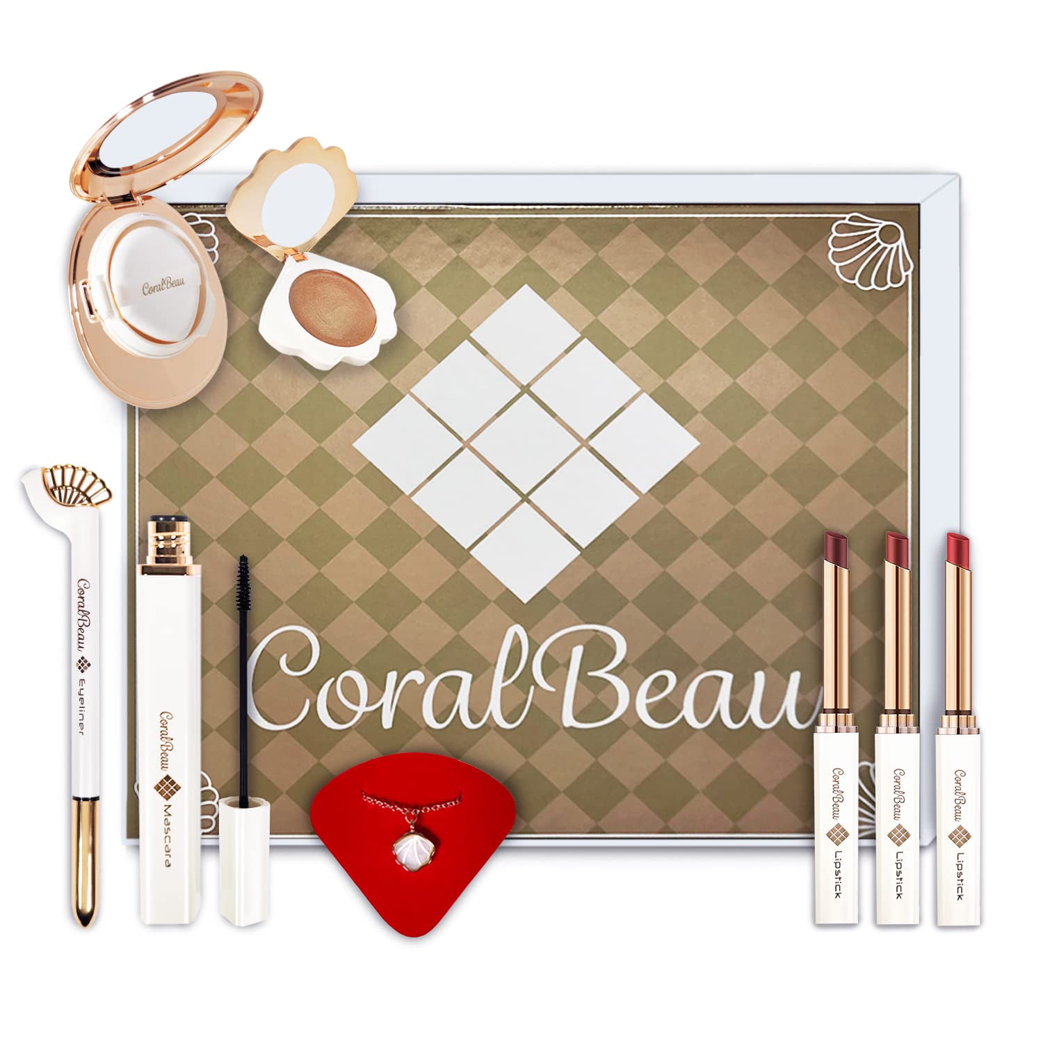 Toysical Shell Makeup Kit for Adultes White & Gold - Walmart.com