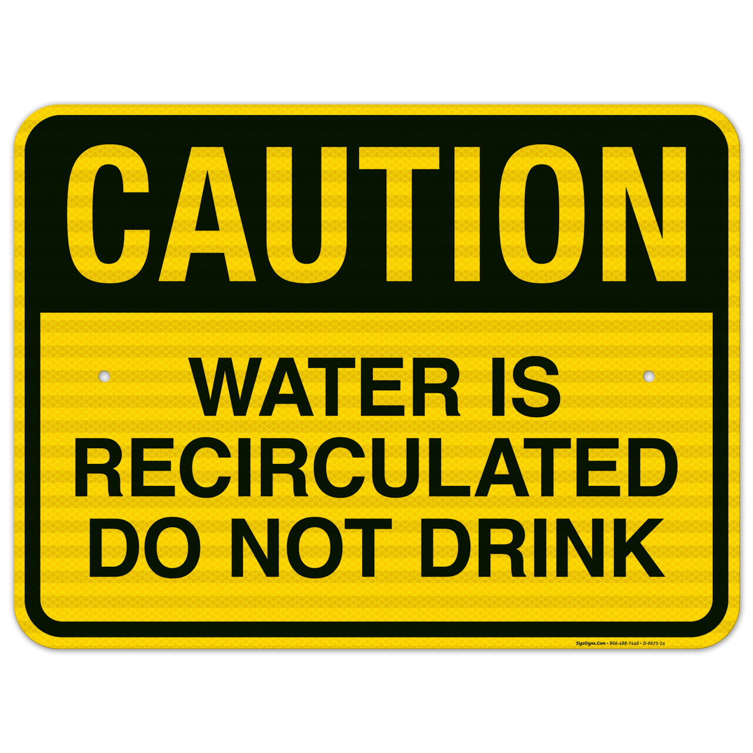 Water Is Recirculated Do Not Drink Sign, Pool Sign, - Walmart.com