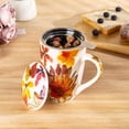 2026 New 18oz Ceramic Tea Mug with Infuser & Lid, Large Loose Leaf Tea ...