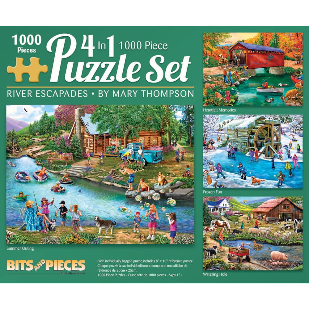Bits and Pieces - 4-in-1 Multi-Pack Set of 1000 Piece Jigsaw Puzzle for ... Bits and Pieces - 4-in-1 Multi-Pack Set of 1000 Piece Jigsaw Puzzle for ...