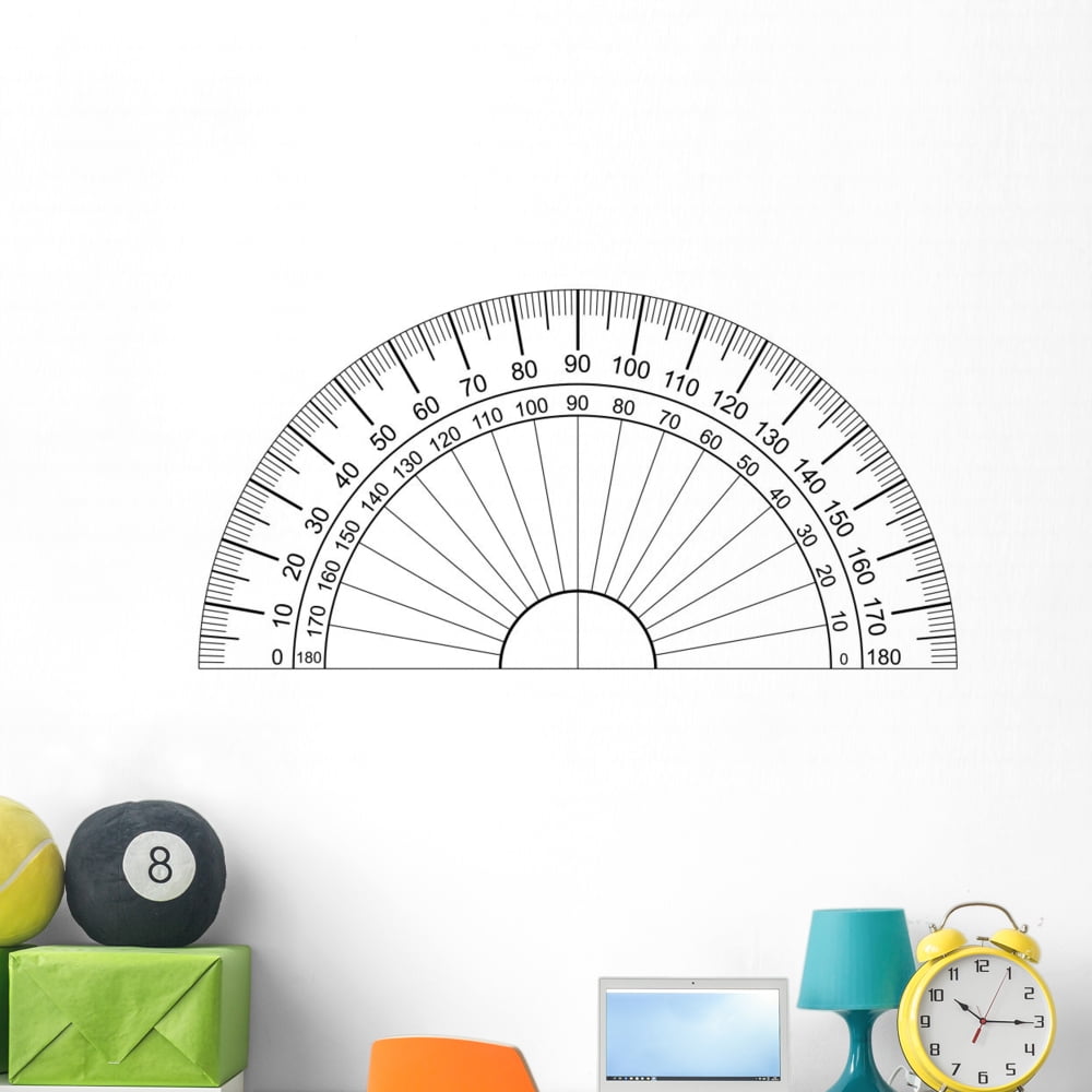 Protractor Vector Wall Decal Sticker, Wallmonkeys Peel & Stick Vinyl ...