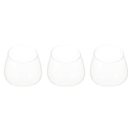 3pcs Glass Slant Cut Fish Bowl Plant Terrarium Micro Landscape ...