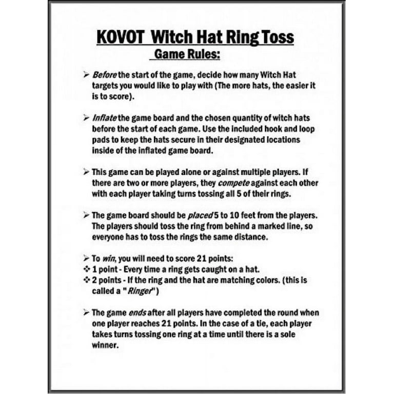 Ring Toss Rules