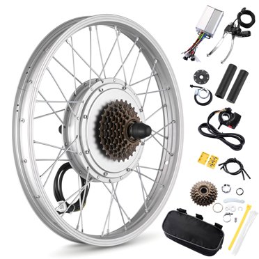 "Yescom E-Bike Bicycle Hub, Electric Bike Conversion Kit 48V 1000W 26"" Front Wheel with LCD Pas ...