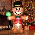 Teedor 8FT Christmas Inflatable Gingerbread Man with Gift Box ...