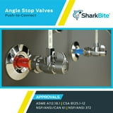 SharkBite 23036LFBN Compression Angle Stop Valve, 1/2" x 3/8", Brass ...