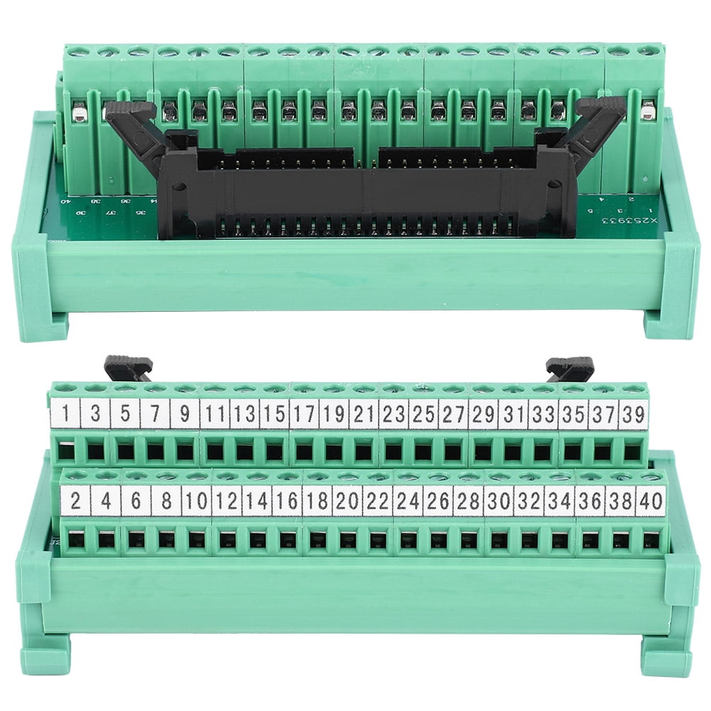 Módulo de interfaz de montaje en riel DIN, IDC-40P Bloque de terminales ...