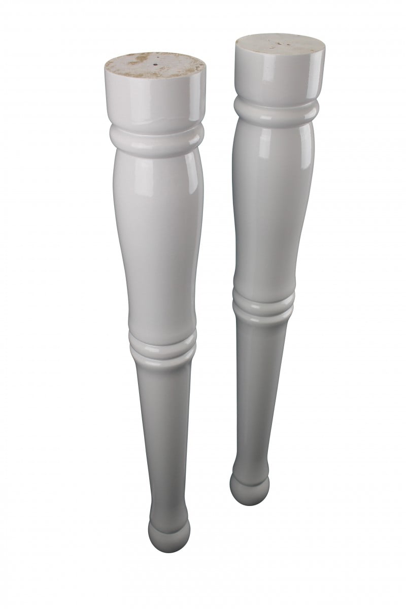 Renovators Supply White Console Sink Spindle Leg Pair for Pedestal ...