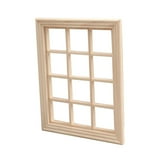Dollhouse Window 1/12 12 Pane Window Frame Model for Photo Props Living ...