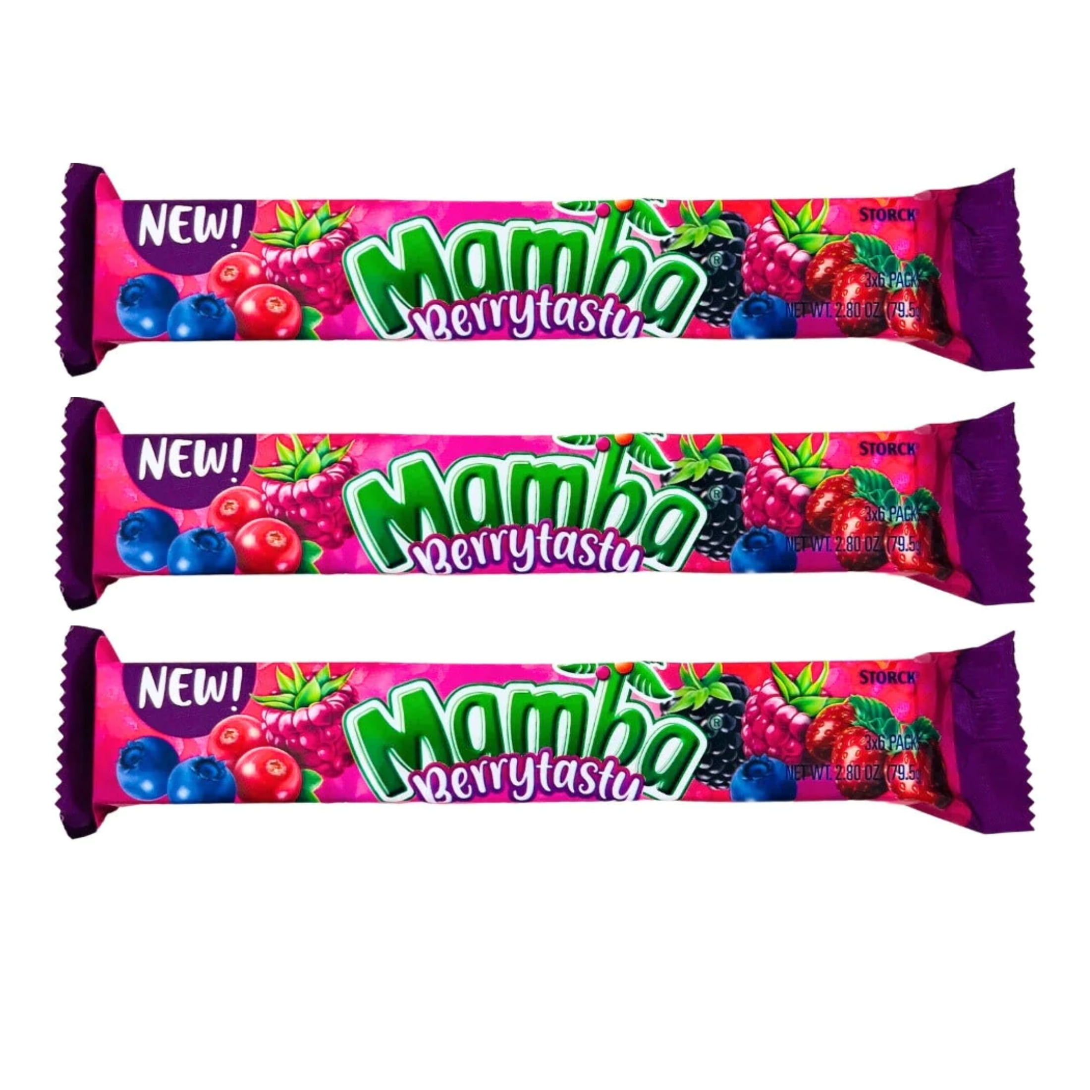 Mamba Berrytasty Stick Individually Wrapped Mixed Flavors Juicy Chewy ...