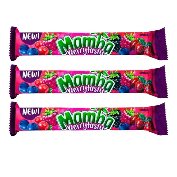 Mamba Berrytasty Stick Individually Wrapped Mixed Flavors Juicy Chewy ...