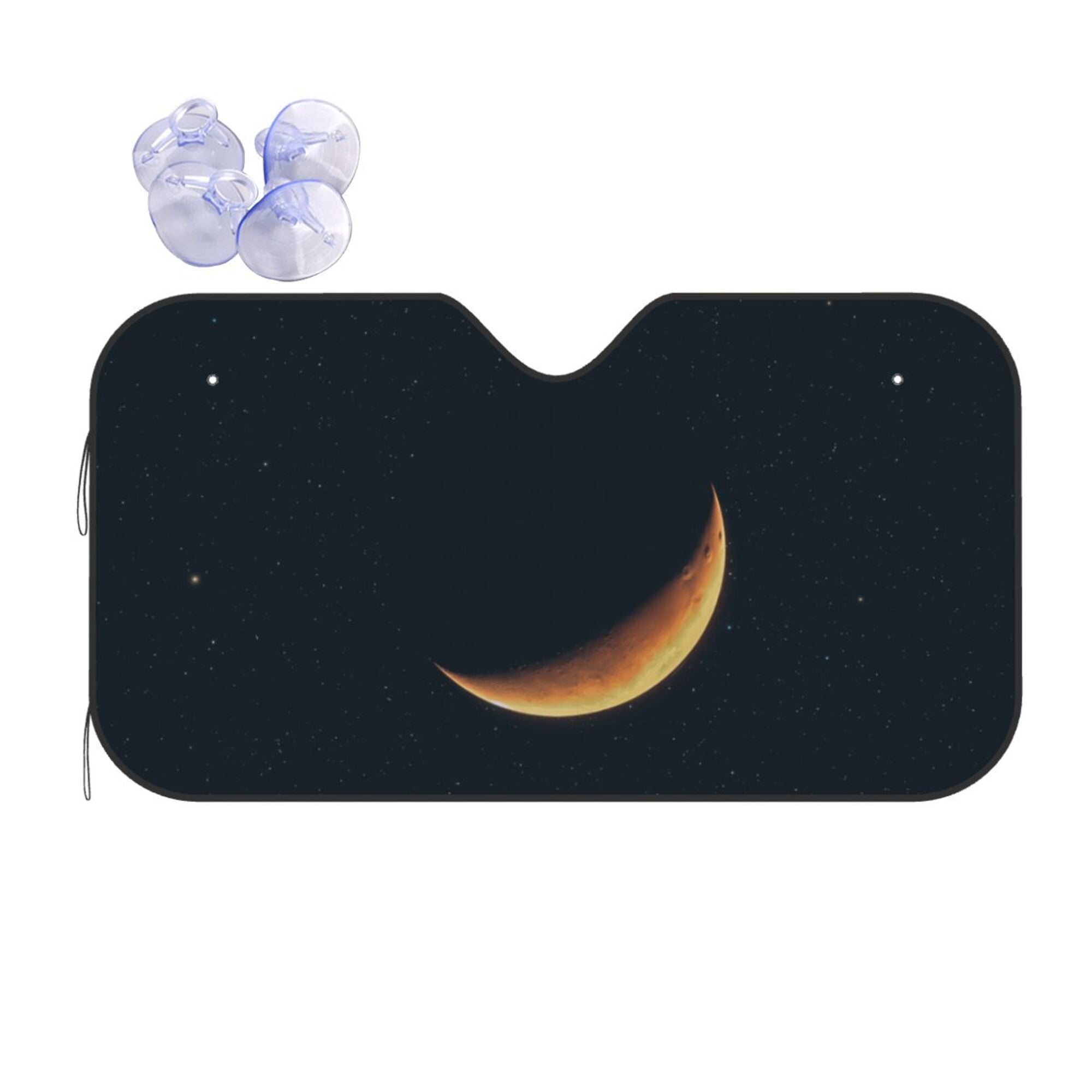 XMXY Car Sun Shade Windshield, Dark Night Moon Automotive Front Window ...