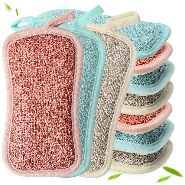 10 Pack Multi Purpose Scrub Sponges Non Scratch Microfiber Sponge ...