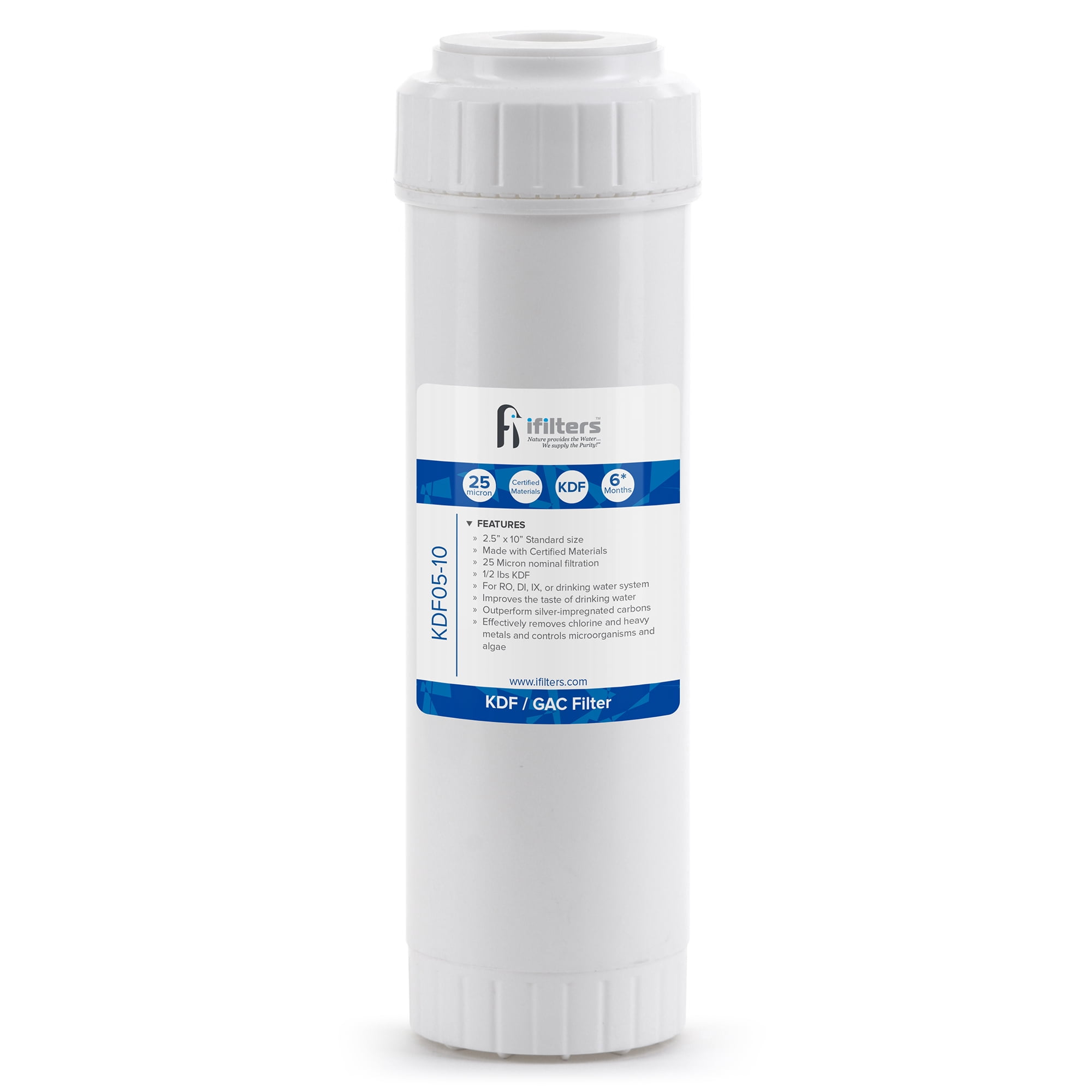 KDF/GAC Water Filter For Chlorine, Taste, Odor, Heavy Metals, Rust - 2. ...