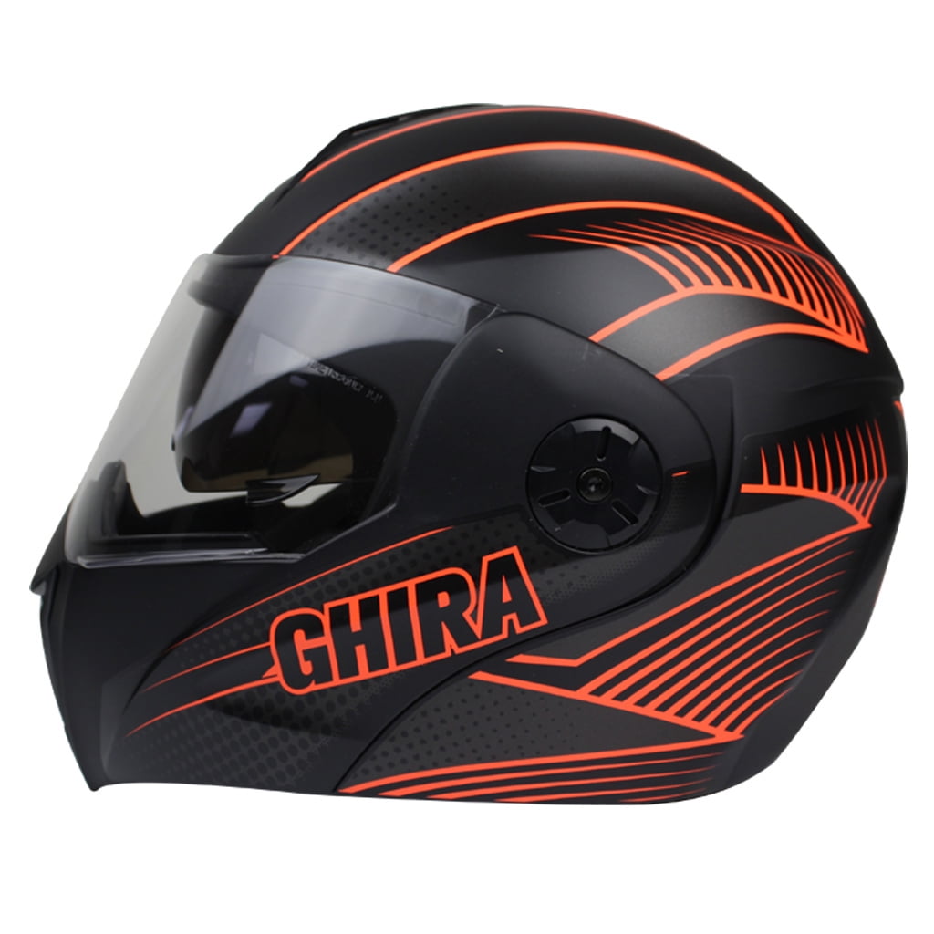 Casco GHIRA GH1000 Naranja Mate Grafico Sound Abatible | Walmart en línea