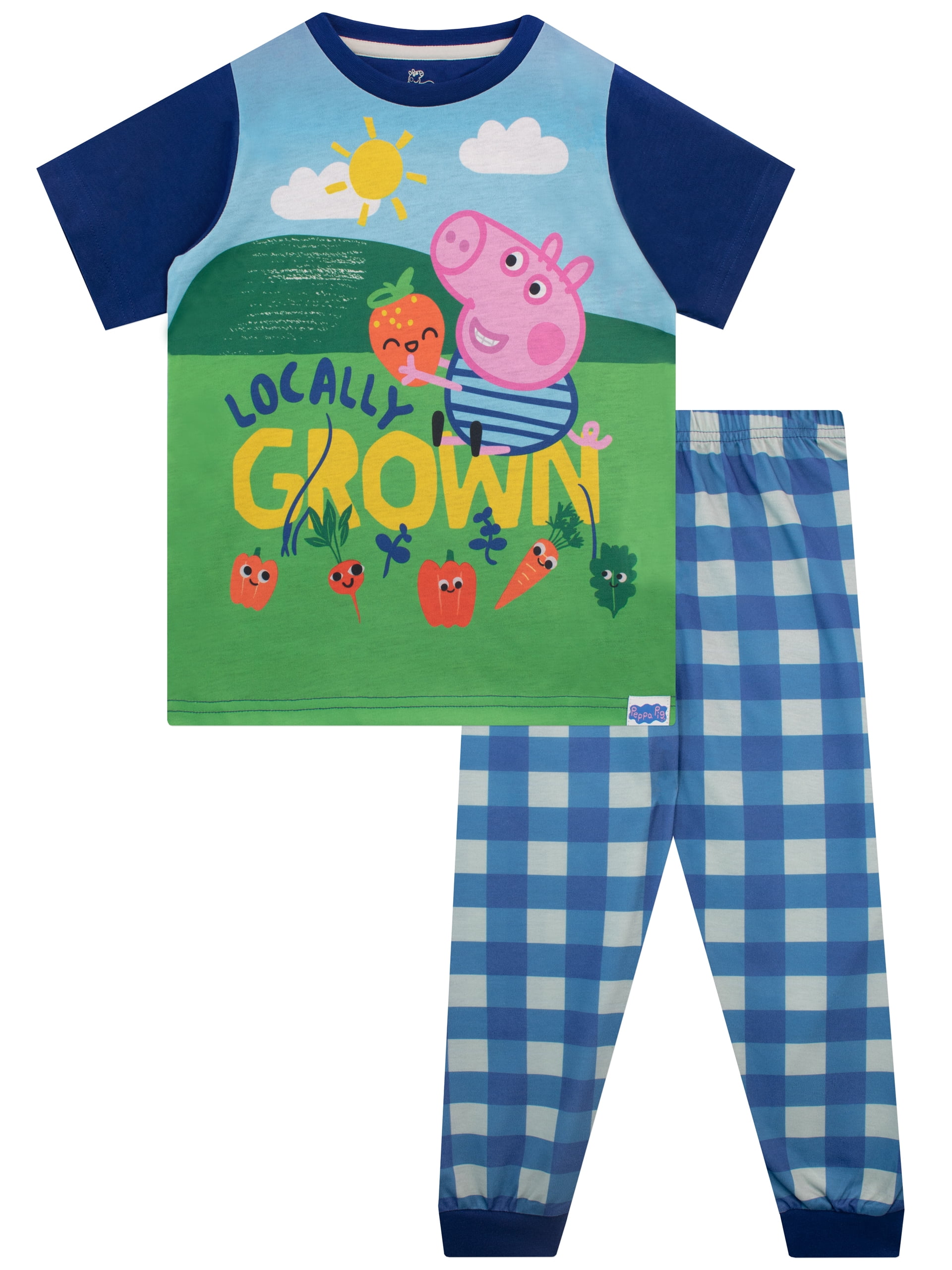 Peppa Pig Boys George Pig Short Sleeve Pajamas Sizes 2T-8 - Walmart.com