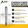 AdirPro Prism Pole Bipod – Carbon Fiber - Range Pole Bipod - Monopod ...