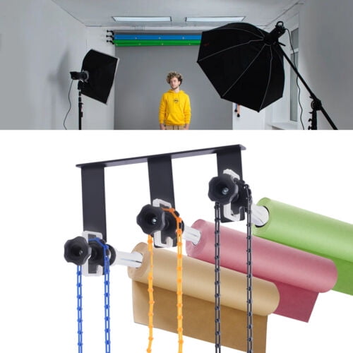 Photography 3 Roller Backdrop Wall Mount Manual Background Roller ...