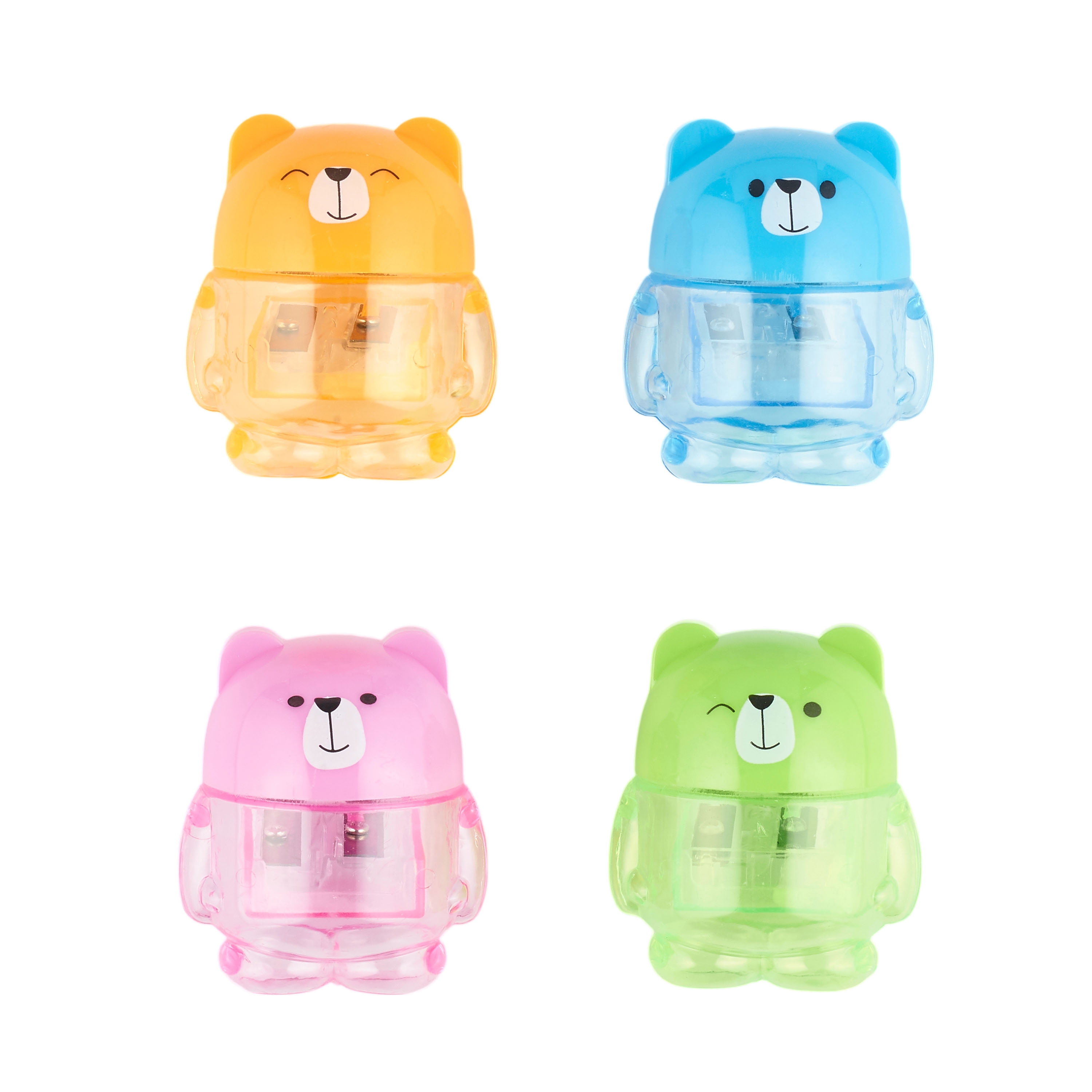 U Style Bear-Shaped Pencil Sharpeners, 4 Pack - Walmart.com