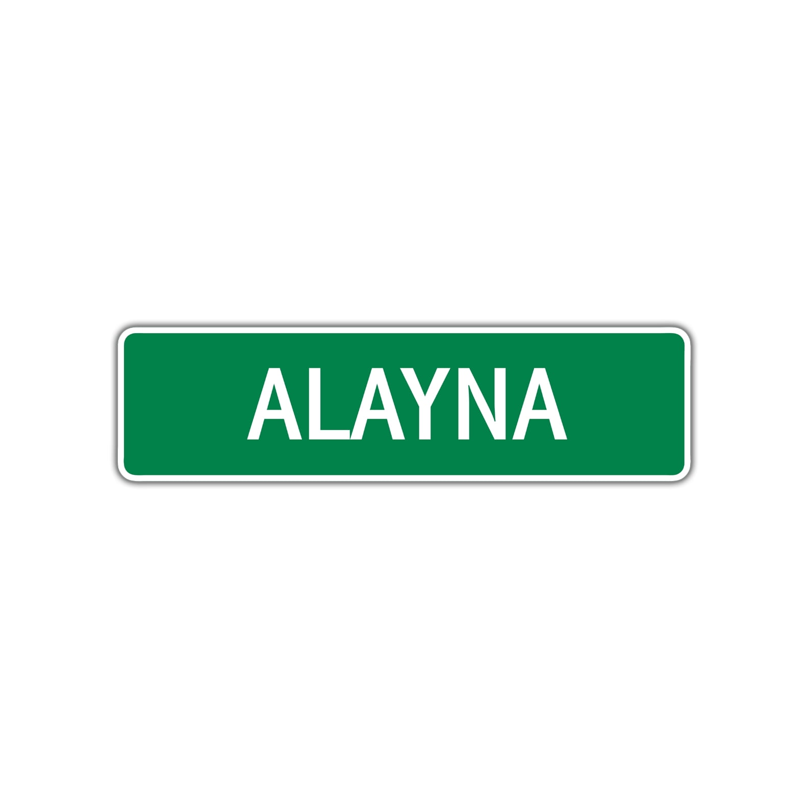 Alayna Girls Children Name Letter Printed Label Indoor Outdoor Wall ...