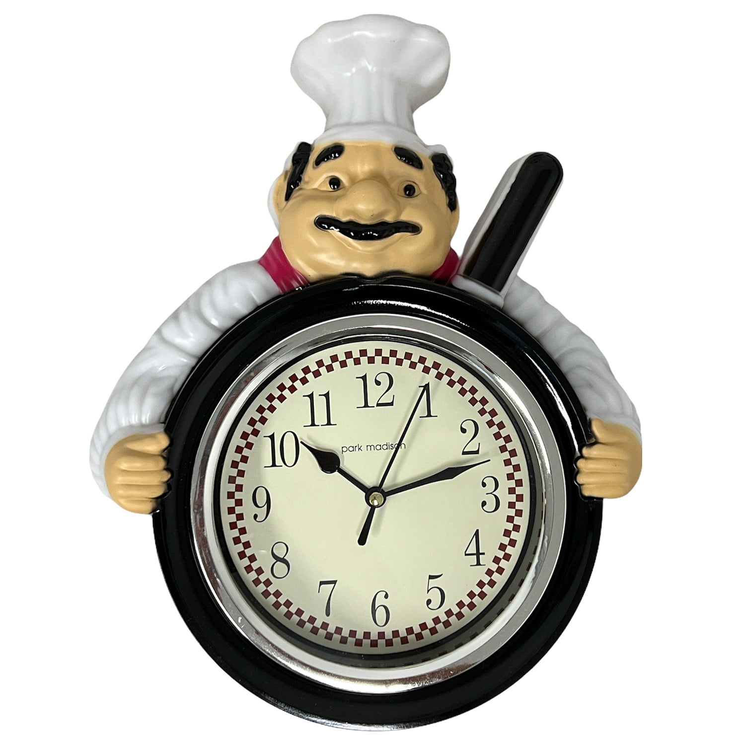 Park Madison Kitchen Chef Wall Clock, Black, 11 Inches - Walmart.com