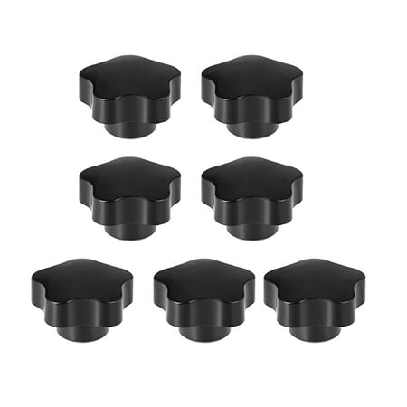 Star Knob Grip Handle M10 Diameter Brass Insert Female Thread Set of 7 ...