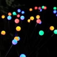 2 Pack Multicolor Solar Firefly Lights, Steady On/Twinkle Mode Swaying ...