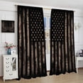 Camouflage American Flag Blackout Curtains, Rustic Graffiti Stars and ...